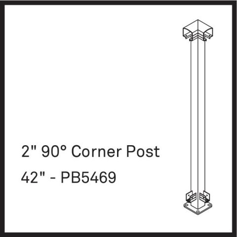 Vista Railing 42" 90° Corner Post - Lumberworld